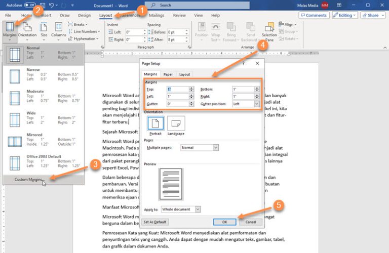 Cara Mengatur Margin di Word yang Benar - TeknoAn
